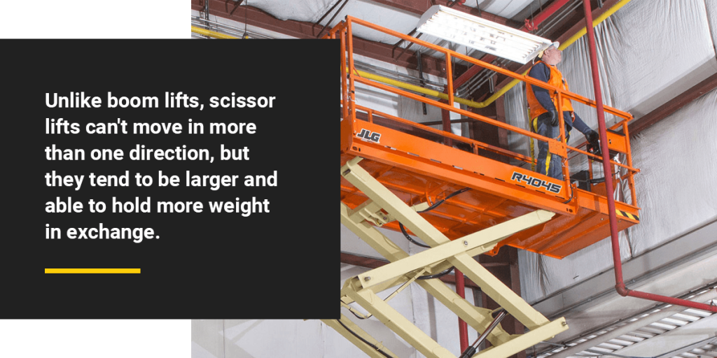 Boom Lifts vs. Scissor Lifts: Which Type of Lift Should I Rent ...